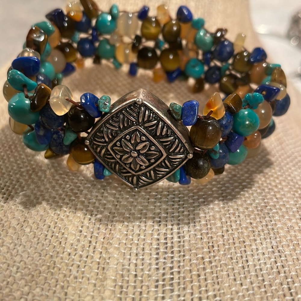 Whitney Kelly Sterling Silver Stone Bracelet - Gem